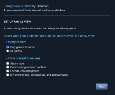 Steam Family View: Parental Controls Guide | Findmykids